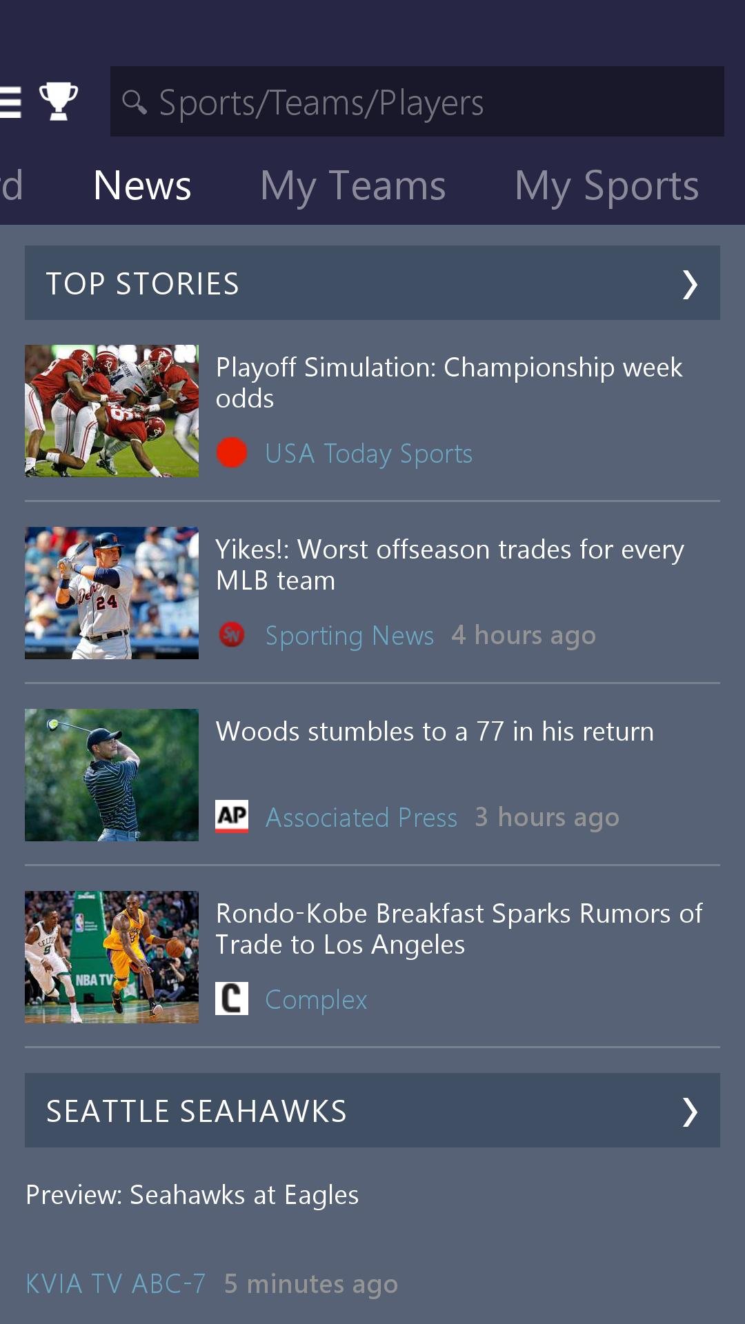MSN Sports İndir - Android için MSN Spor Uygulaması